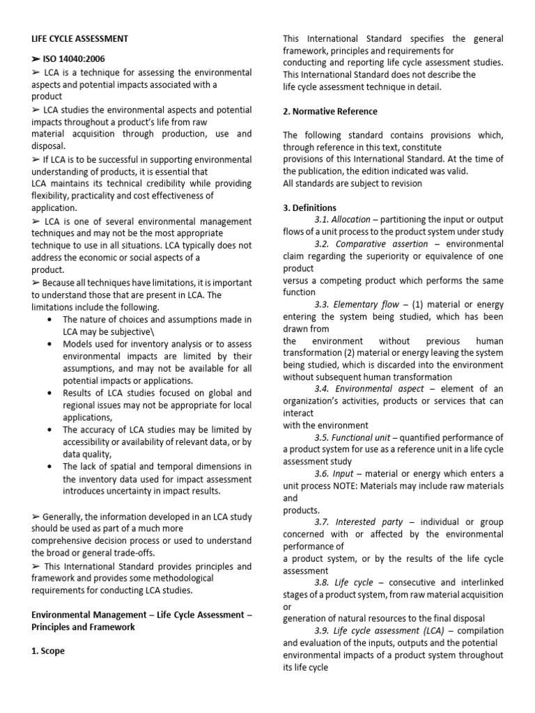 Life Cycle Assessment | PDF | Life Cycle Assessment | Systems Science Life Cycle Assessment | PDF | Life Cycle Assessment | Systems Science