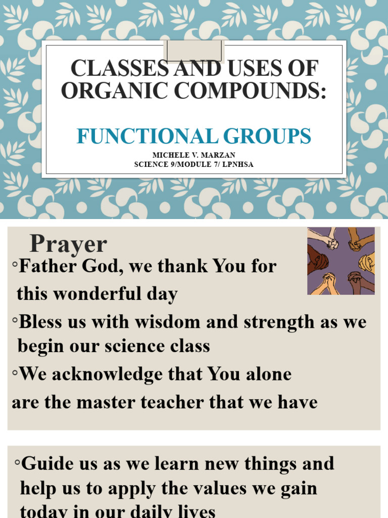 Module 7 Functional Groups | PDF | Ethanol | Methanol