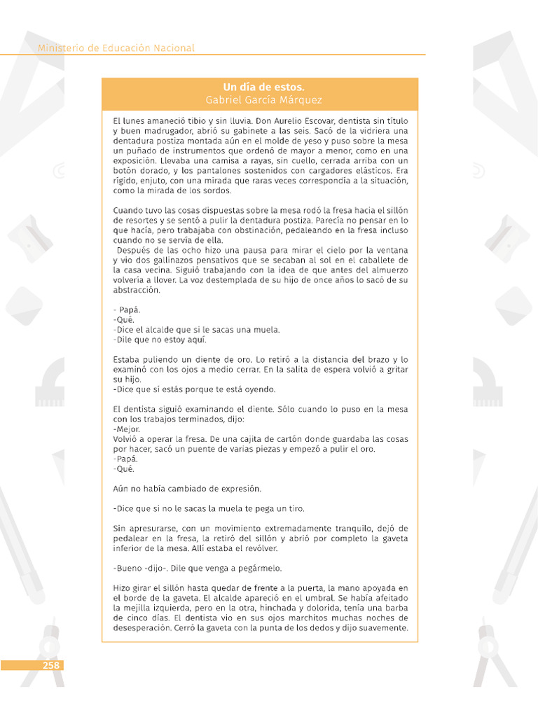 Un Día de Estos-Gabriel Garcá Marquez | PDF