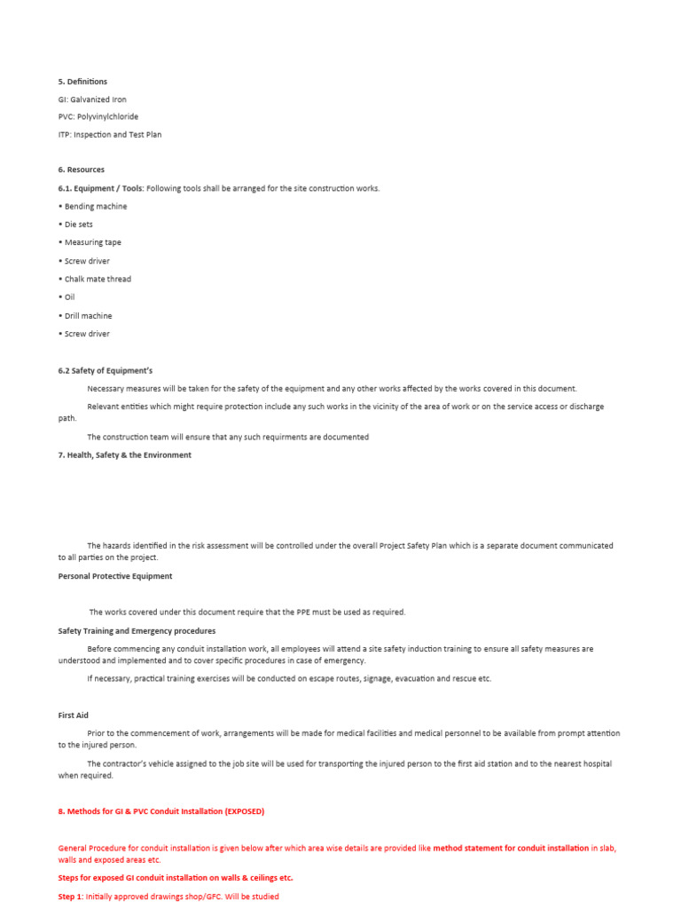 Definitions | PDF | Pipe (Fluid Conveyance) | Safety