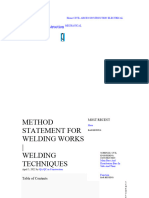 Method Statement For Welding of I-Beam Structures Revised | PDF | Welding | Construction