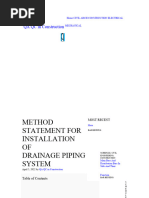 Method Statement For Installation of Drainage Piping System | PDF ...