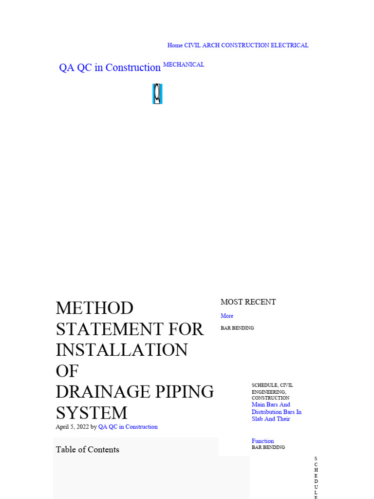 Drainage Piping Installation Method | PDF | Pipe (Fluid Conveyance ...