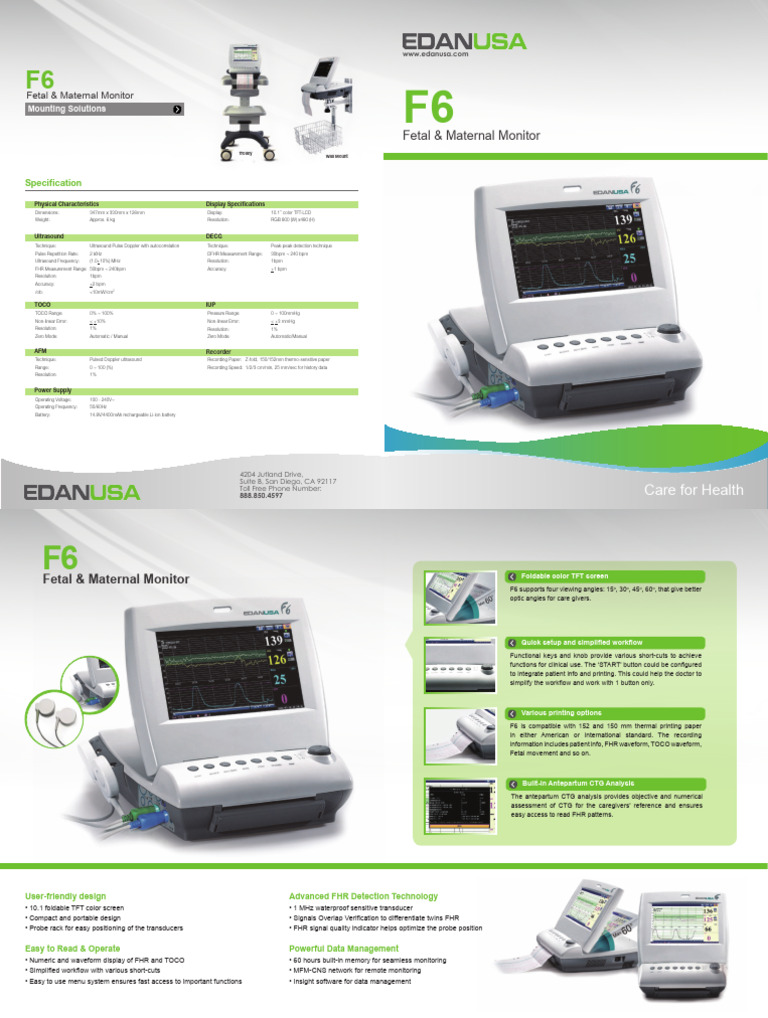 Brochure F6 Edan | PDF | Ultrasound | Classical Mechanics
