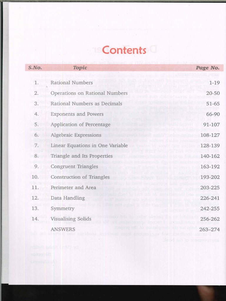 Secondary Mathematics Class VII | PDF