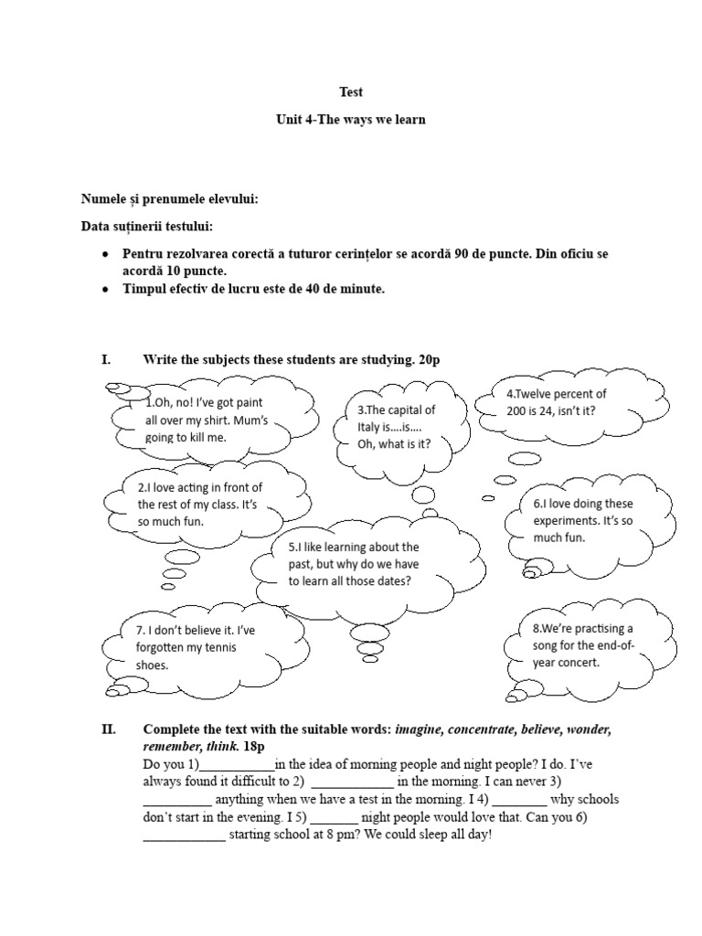 Test 7 - Unit 4 | PDF