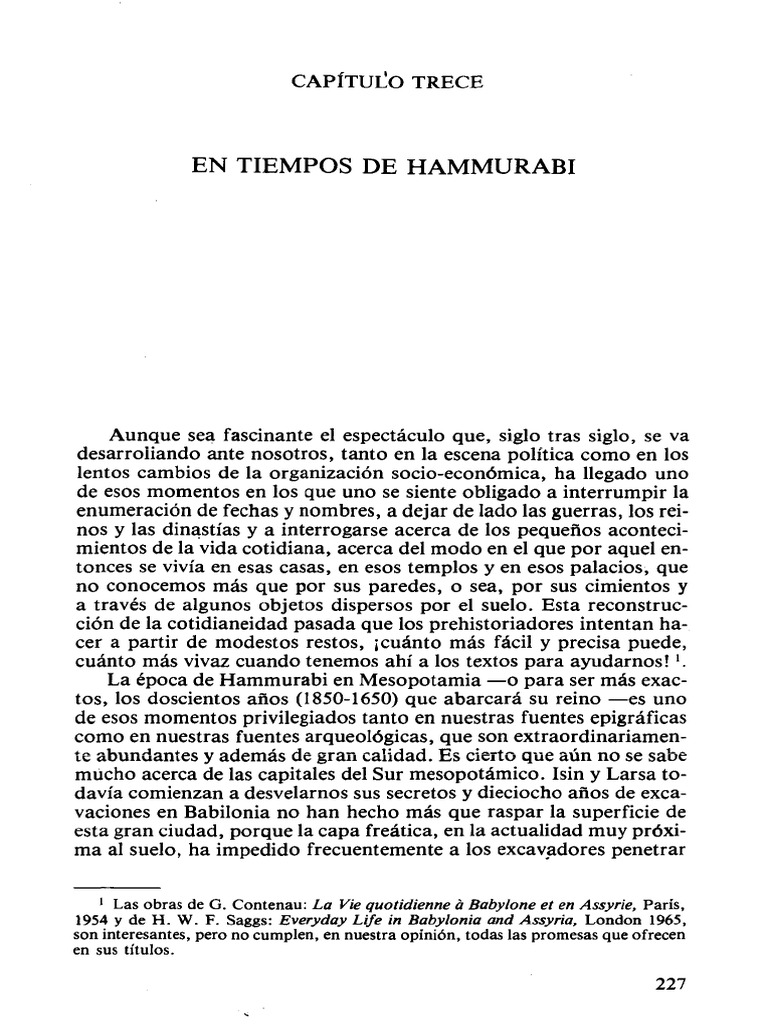 GEORGES ROUX Mesopotamia Capitulo 13 en Tiempos de Hammurabi | PDF ...