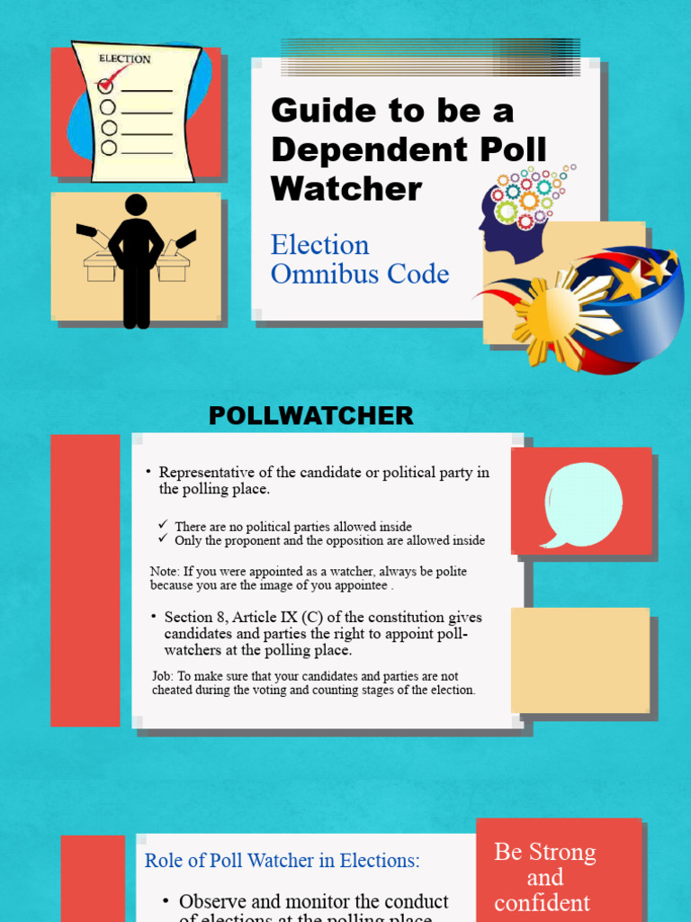 Guide For Poll Watcher | PDF | Voting | Elections