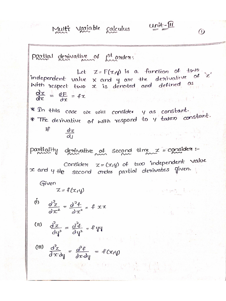 Multi Variable Calculus | PDF