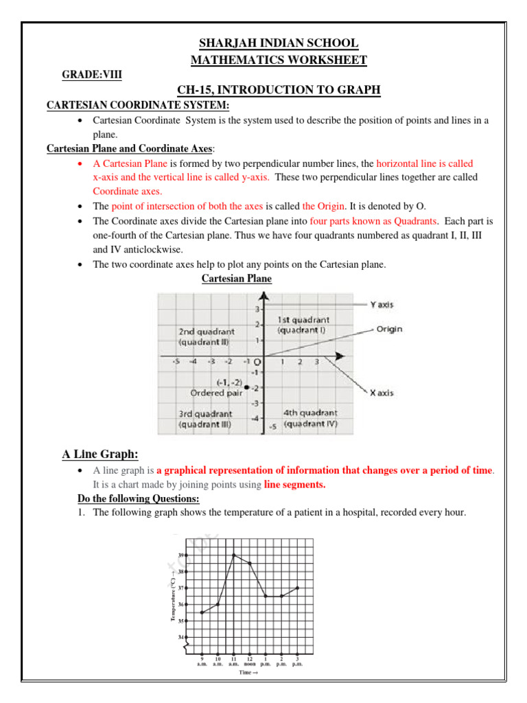 Ch -15, Introduction to Graph | PDF | Cartesian Coordinate System ... Ch -15, Introduction to Graph | PDF | Cartesian Coordinate System ...