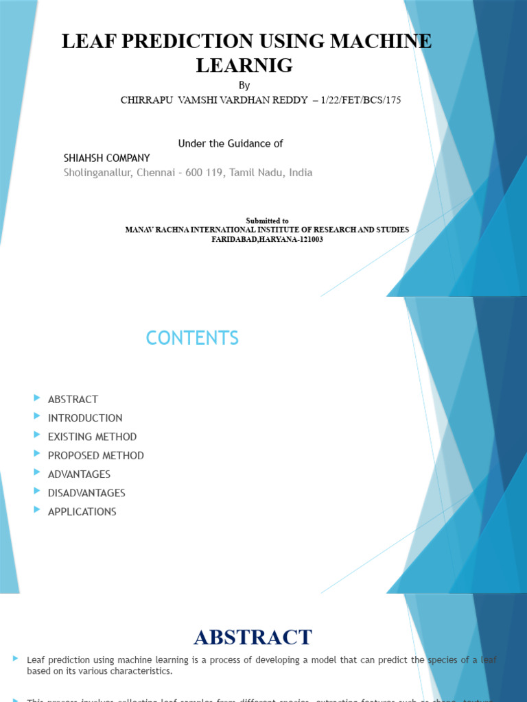 Vamshi Presentation | PDF | Machine Learning | Systems Science