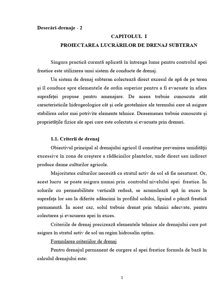 Cursuri Desecări | PDF