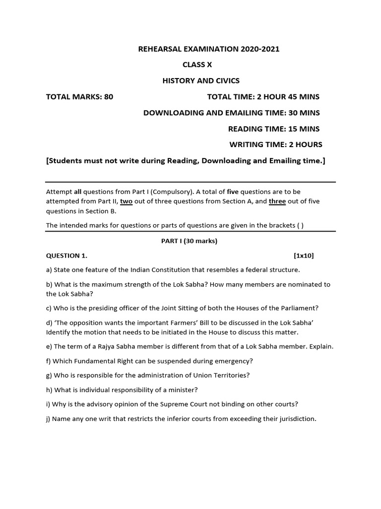 Template - Rehearsal Examination - Hist - 2020 2021 (Final) | PDF ...