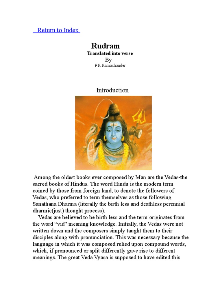 Rudram | PDF | Vedas | Hindu Philosophy
