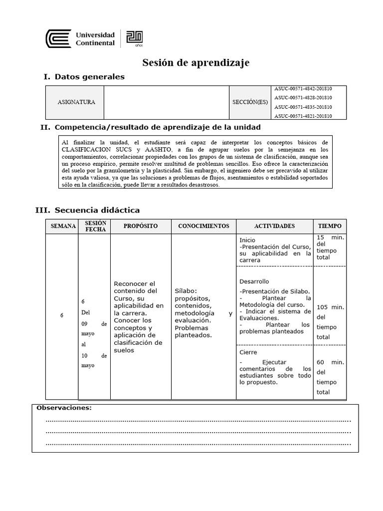 SESION DE APRENDIZAJE 7 | PDF | Aprendizaje | Metodología