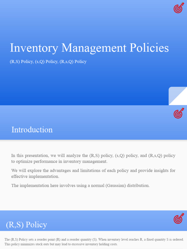 Inventory Management Policies | PDF | Inventory | Business