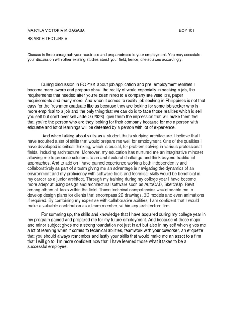 Gagasa - Eop 101 | PDF | Learning | Cognitive Science