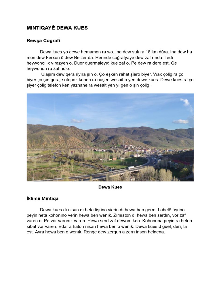 Mintiqayê Dewa Kues | PDF