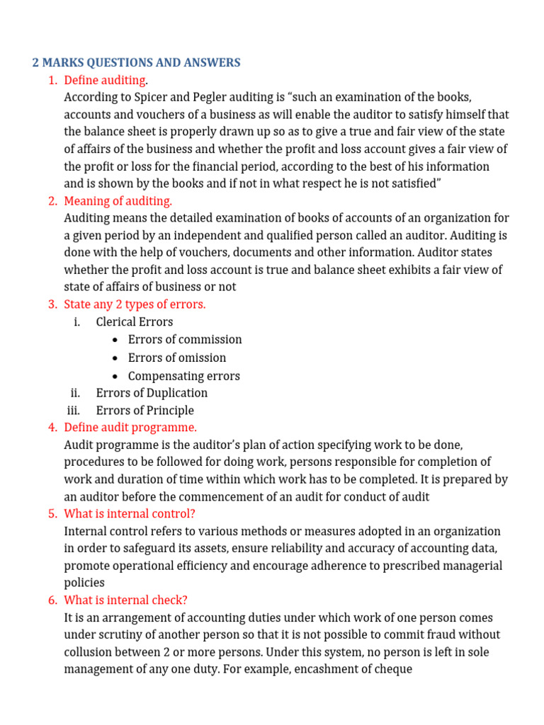 Auditing Concepts: Key Definitions & Types | PDF | Audit | Financial Audit