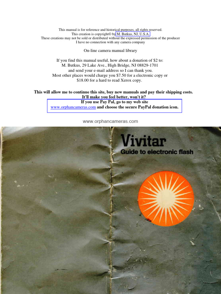 Vivitar Flash Guide | PDF