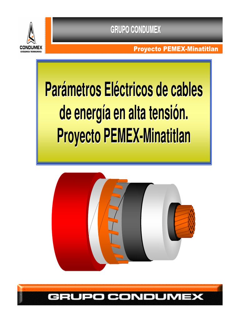 Cables de Energía para Alta Tensión | PDF | Resistencia Eléctrica y ...