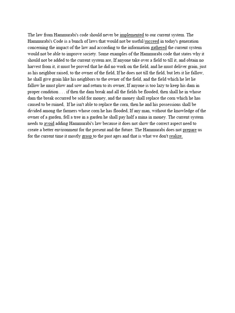 The Hammurabi's Code | PDF