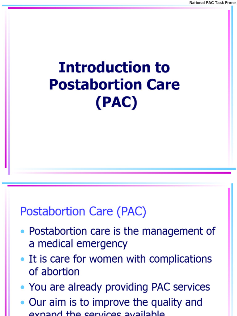 PAC Orientation Package | PDF | Miscarriage | Abortion