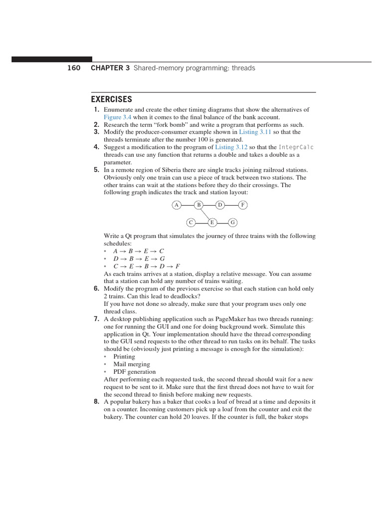 Barlas Exercises Ch3 | PDF | Thread (Computing) | Password
