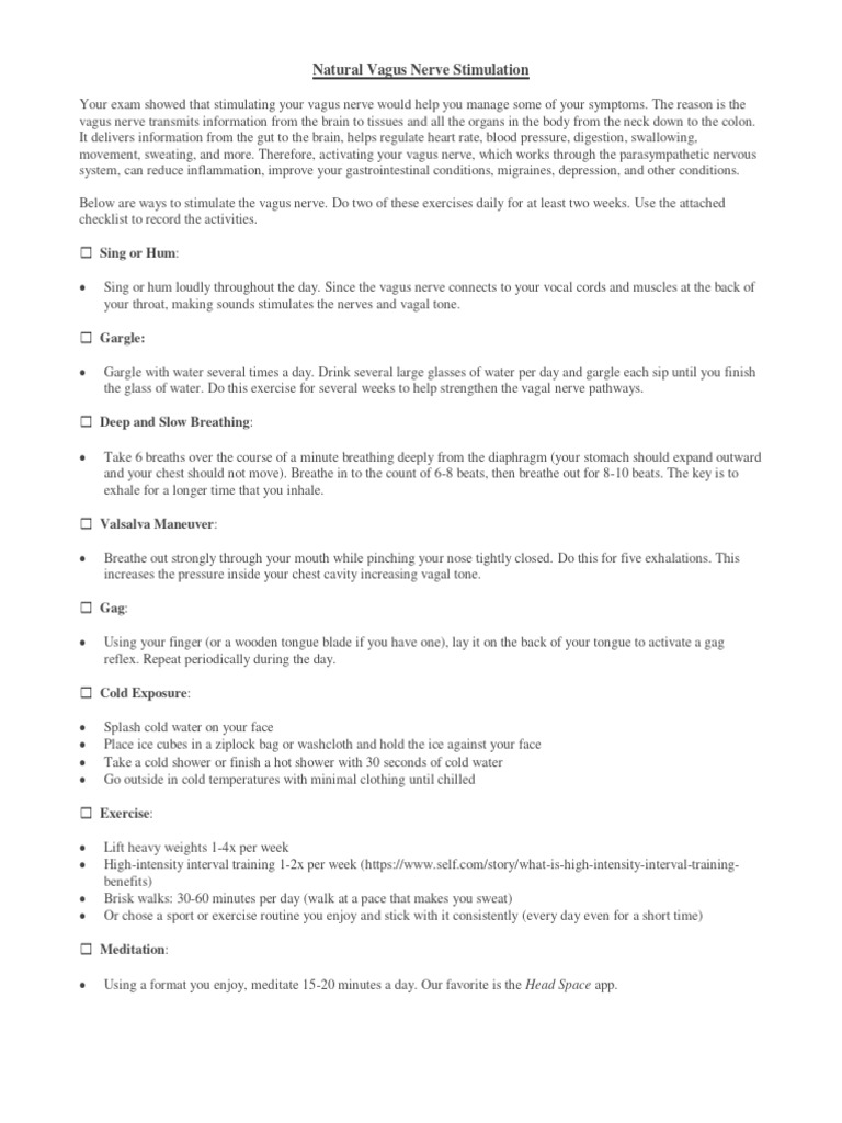 Vagus Nerve Stimulation Pdf Vagus Nerve Breathing