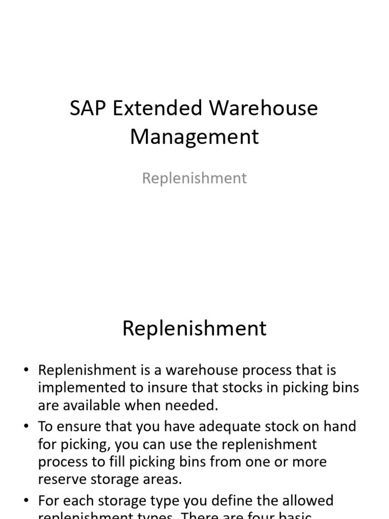 PPT14+ +replenishment | PDF | Business