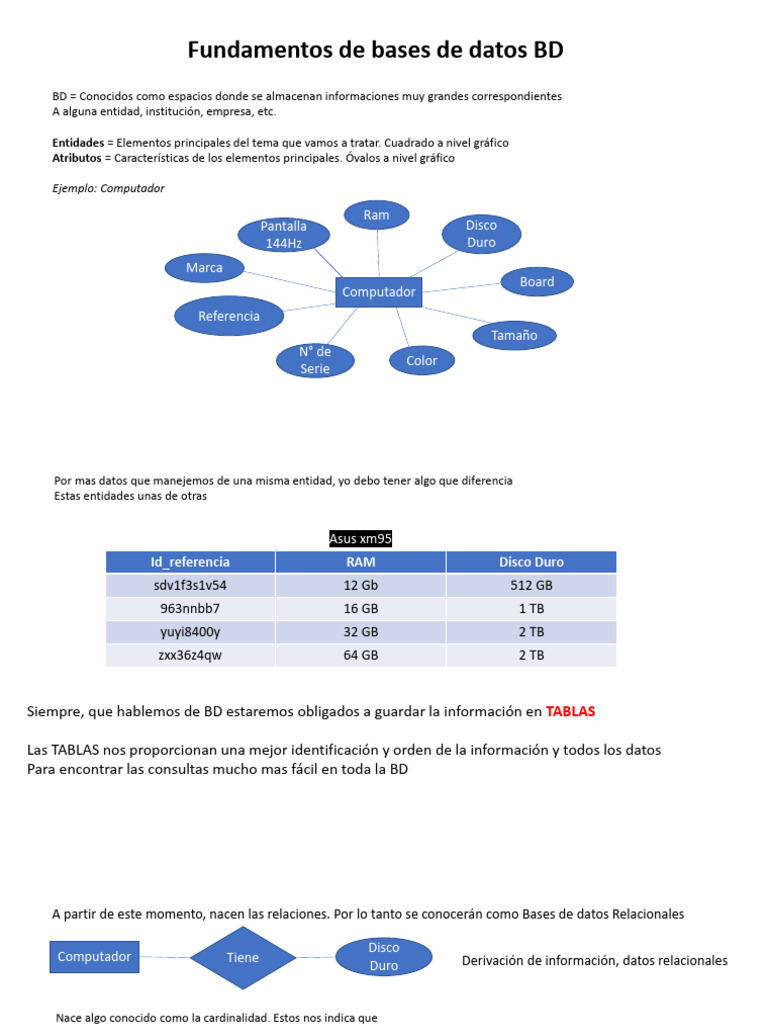 Intro Fundamentos BD | PDF | Tipo de datos | Bases de datos