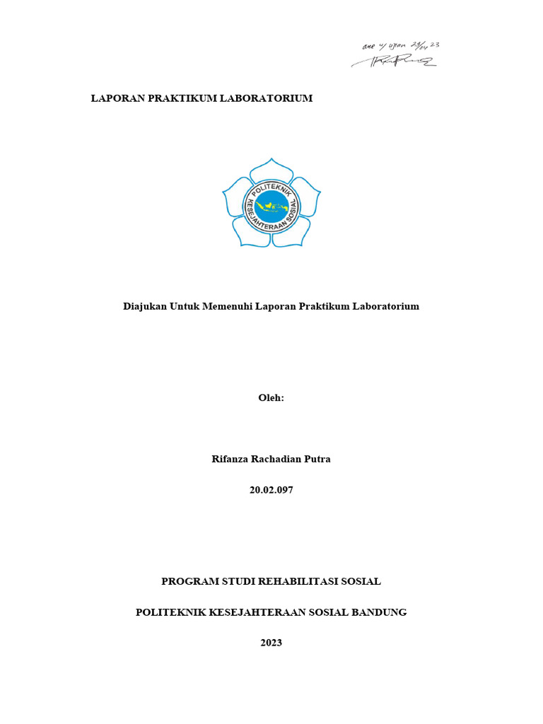 Laporan Praktikum Laboratorium | PDF