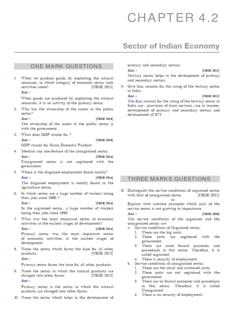 Sectors in Indian Economy 2 | Download Free PDF | Employment | Gross Domestic Product