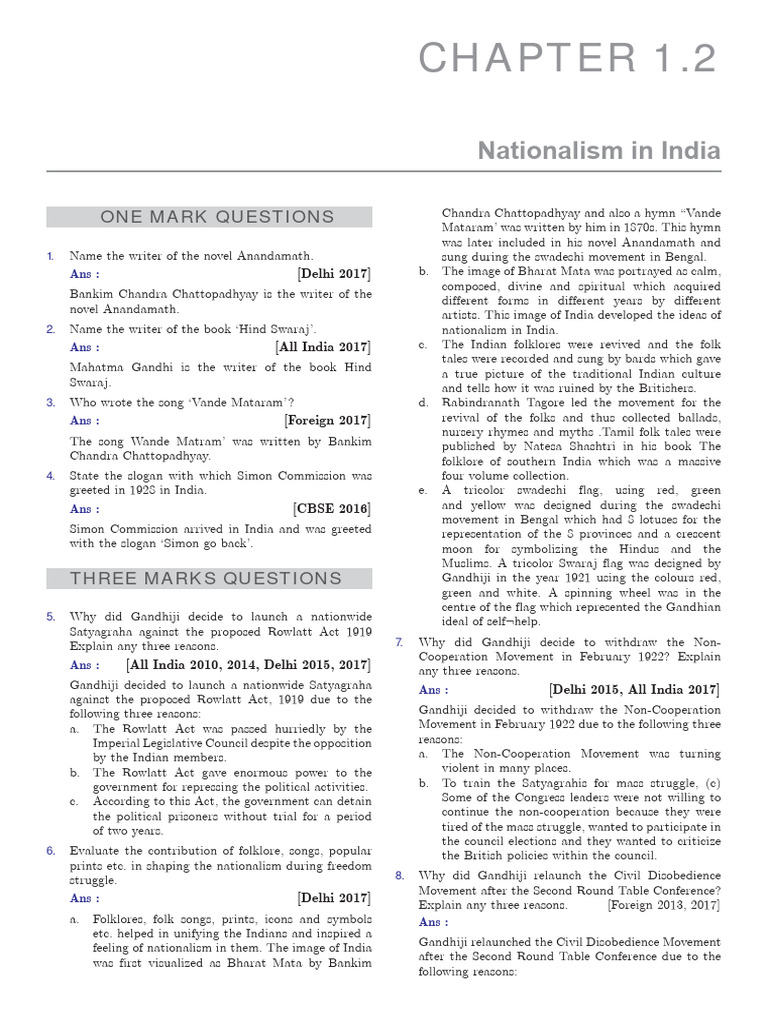 Nationalism in India2 | PDF | Mahatma Gandhi | British Raj