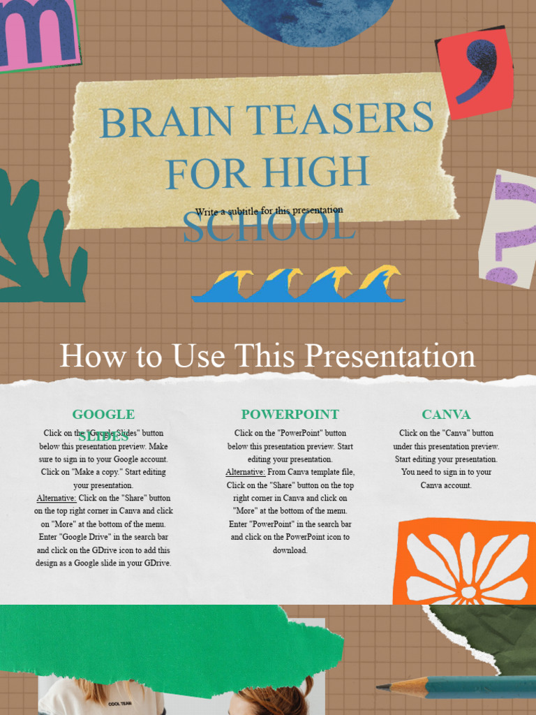 Scrapbook Collage Brain Teasers For High School | PDF | Software ...