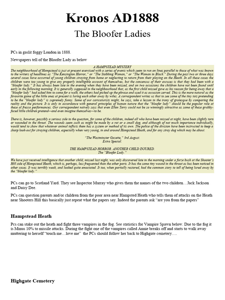 Renaissance - The Bloofer Lady | PDF | Vampires
