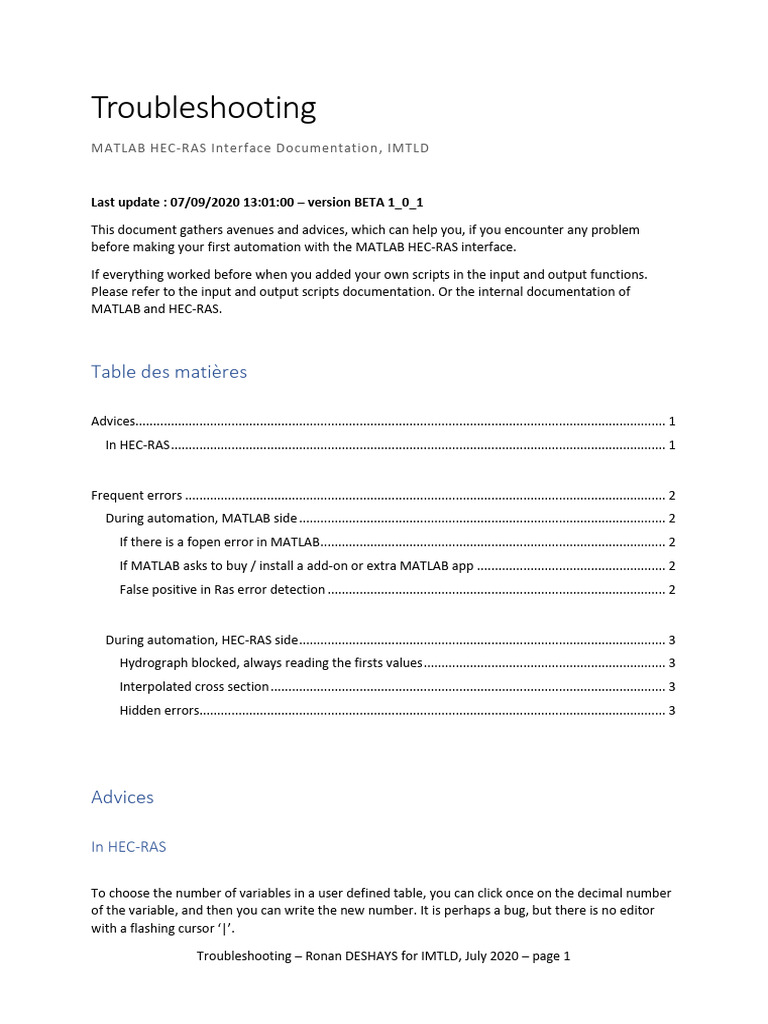 Troubleshooting | PDF | Matlab | Software Testing