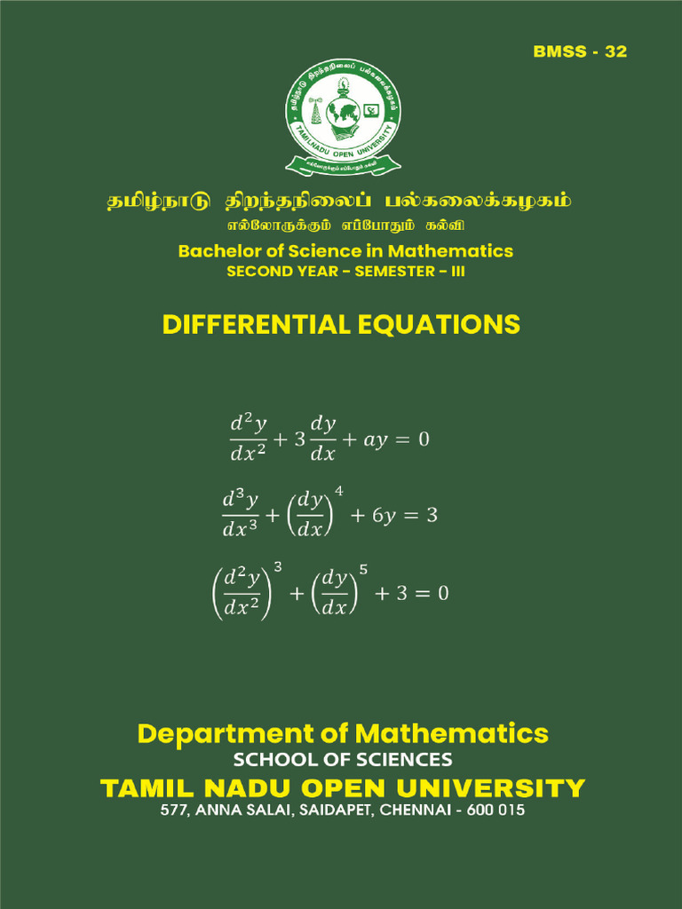 BMSS-32 E-Slm | PDF | Differential Equations | Subtraction