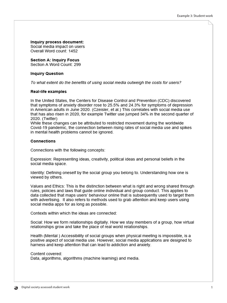 Example 3 IPD Social Media Impact On Users | PDF | Social Media ...