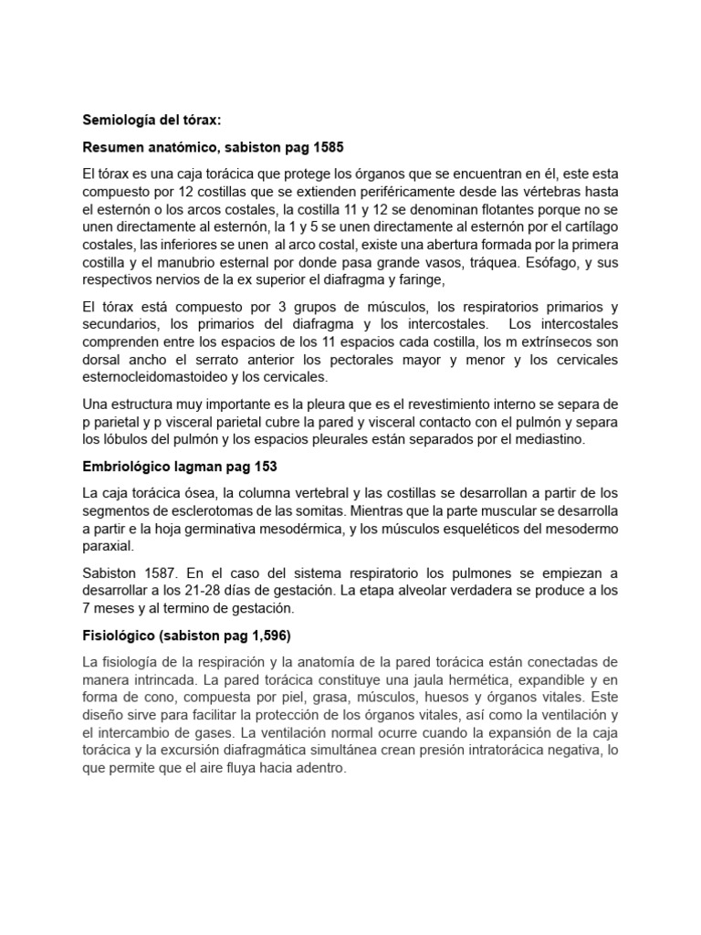 Semio Qx. Torax | PDF | Tos | Tórax