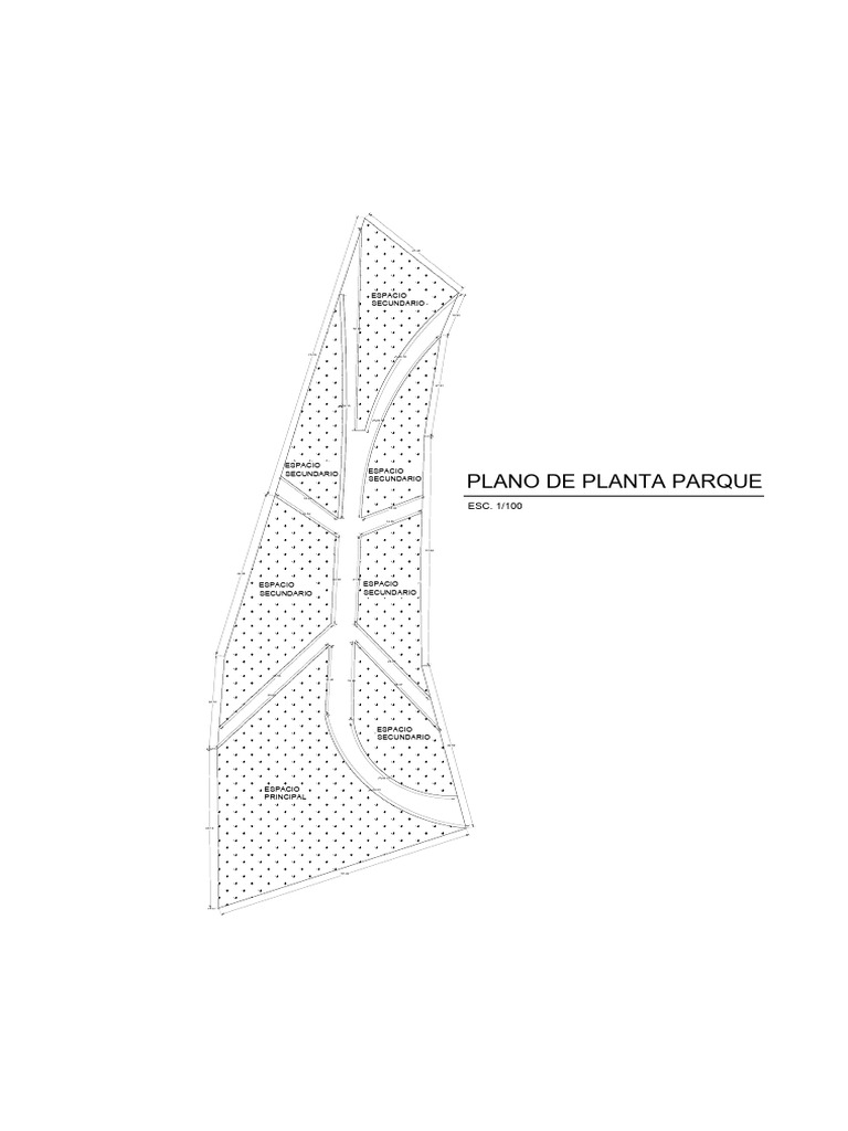 Plano de planta de parque a escala 1/100 | PDF