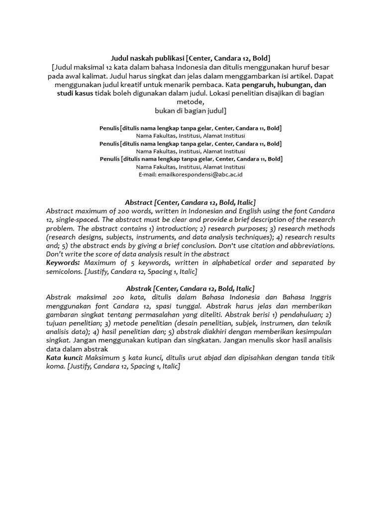 Template Naskah 2022 | PDF | Seni