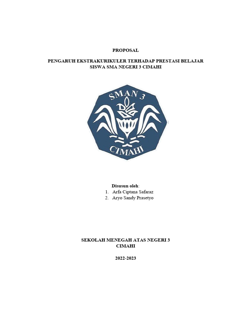 Ekstrakurikuler & Prestasi Siswa SMA 3 Cimahi | PDF