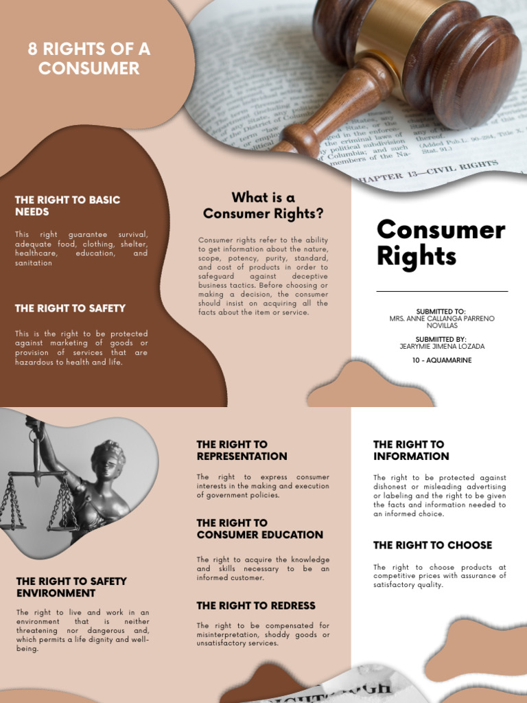 Consumer Rights Brochure | PDF | Consumer Protection | Economies