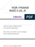 Izgovor i pisanje riječi sa -ije i -je | PDF