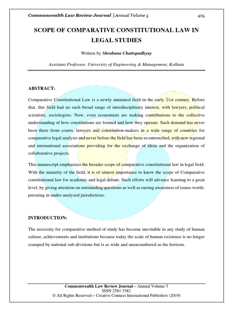 Scope of Comparative Constitutional Law | PDF | Constitution | Supreme ...