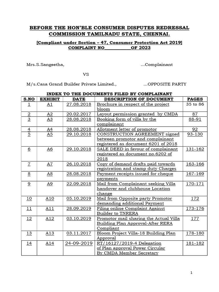 Consumer Complaint Index for Chennai | PDF | Justice | Crime & Violence