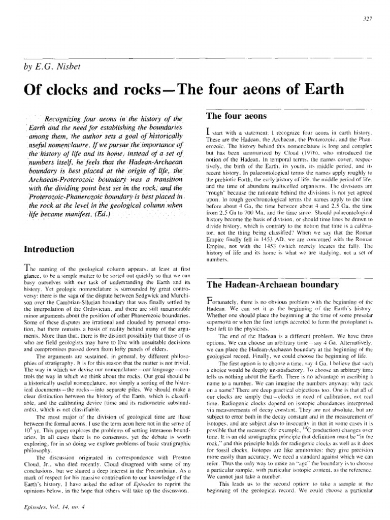 Los 4 Eones de La Tierra | PDF