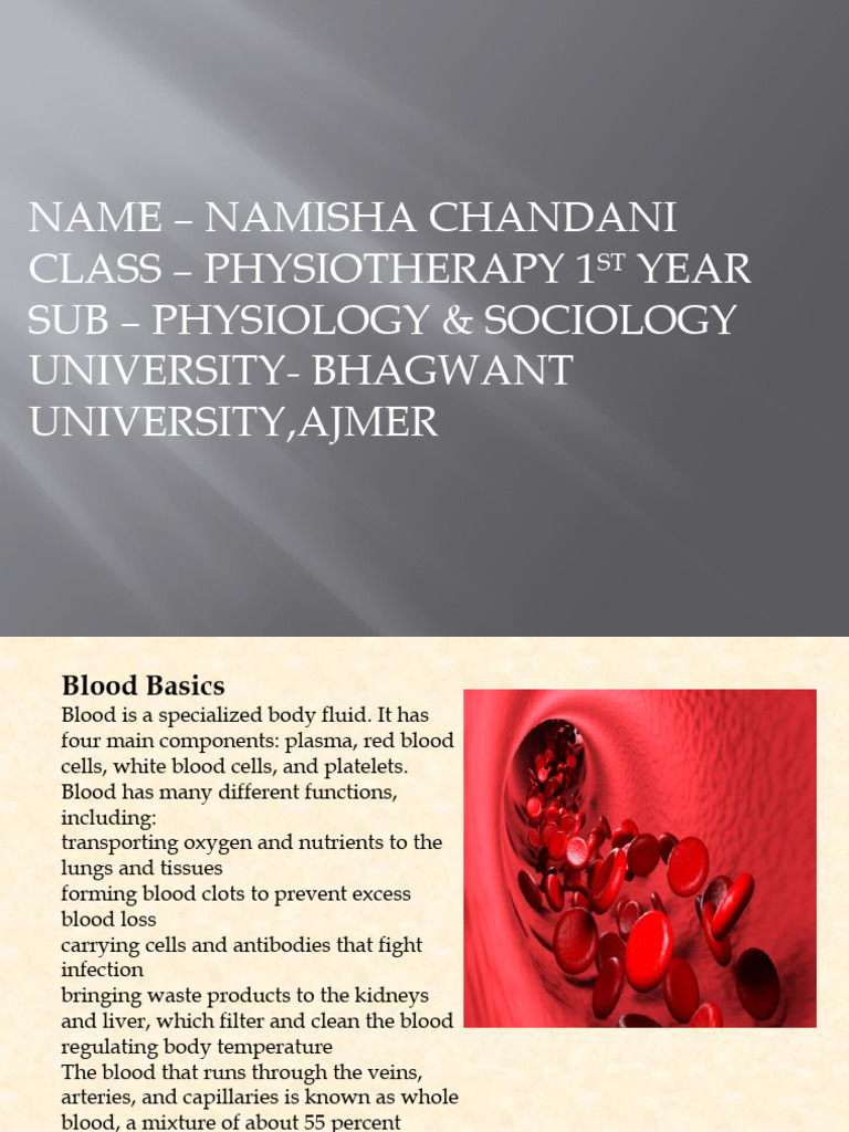 Blood Basics: Components and Functions | PDF | Immune System | Blood