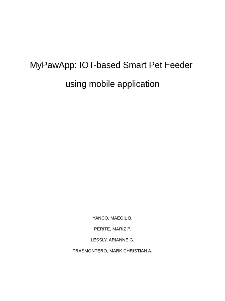 MyPawApp IOT Based Smart Pet Feeder Using Mobile Application | Download ...